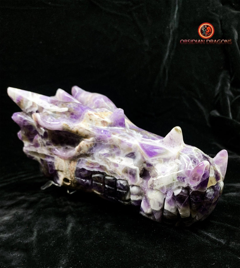 Large Amethyst Dragon Skull – obsidian dragons