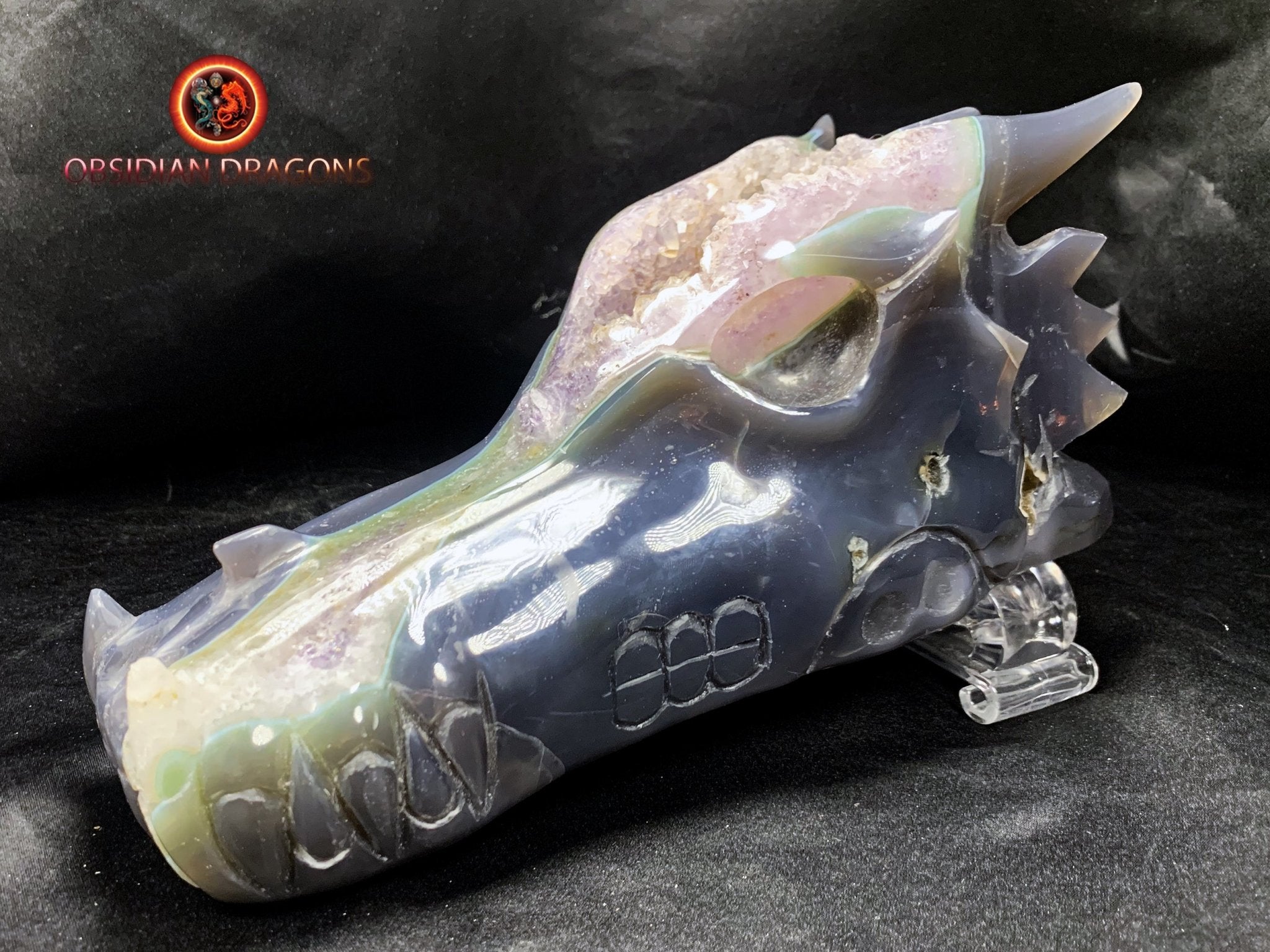 CRÂNE DE DRAGON, ARTISANAL UNIQUE ET RARE | obsidian dragons