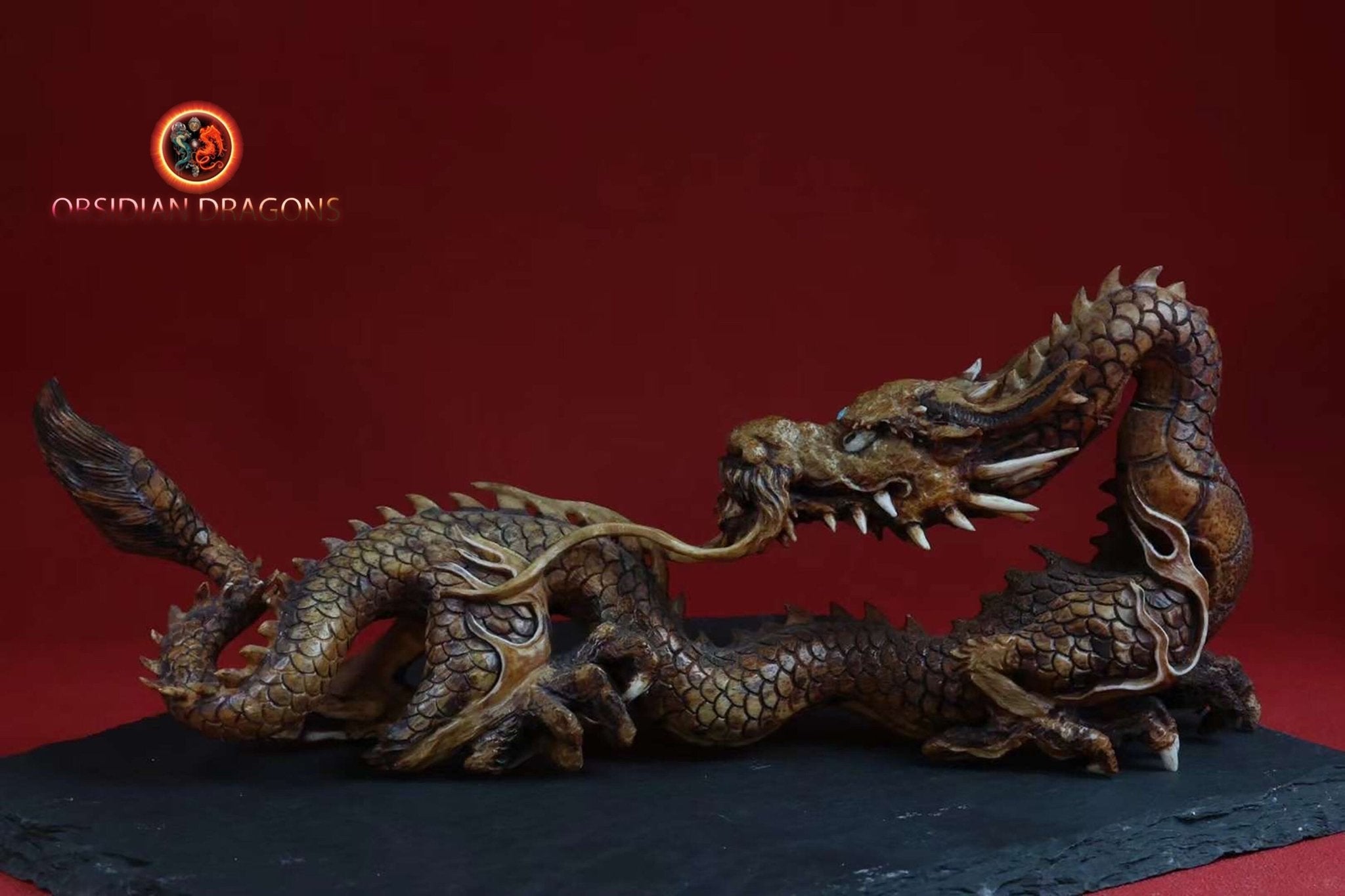 Netsuké dragon- rare et authentique. – obsidian dragons