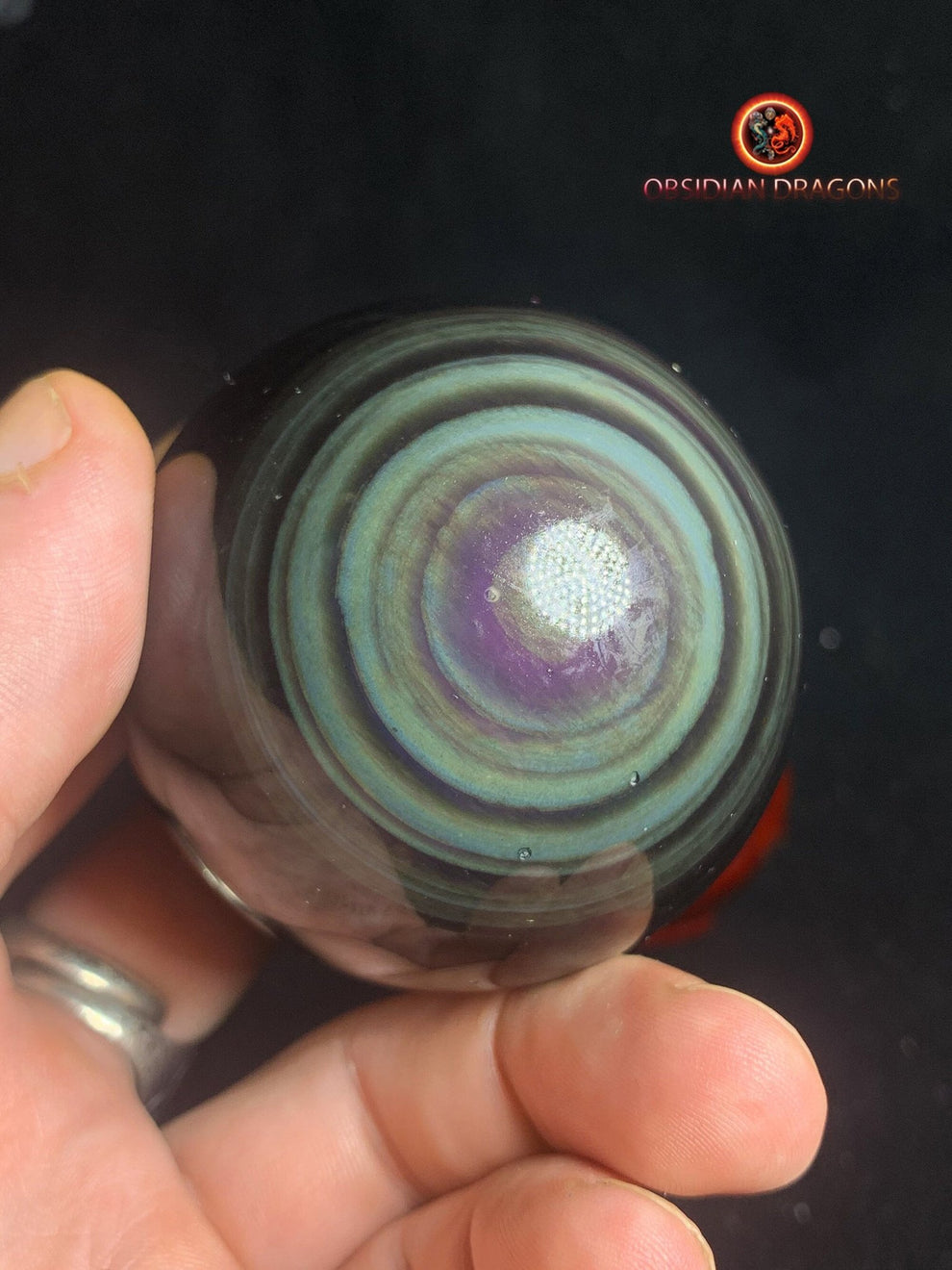 Celestial Eye Obsidian Sphere - Unique - 5.75cm – obsidian dragons