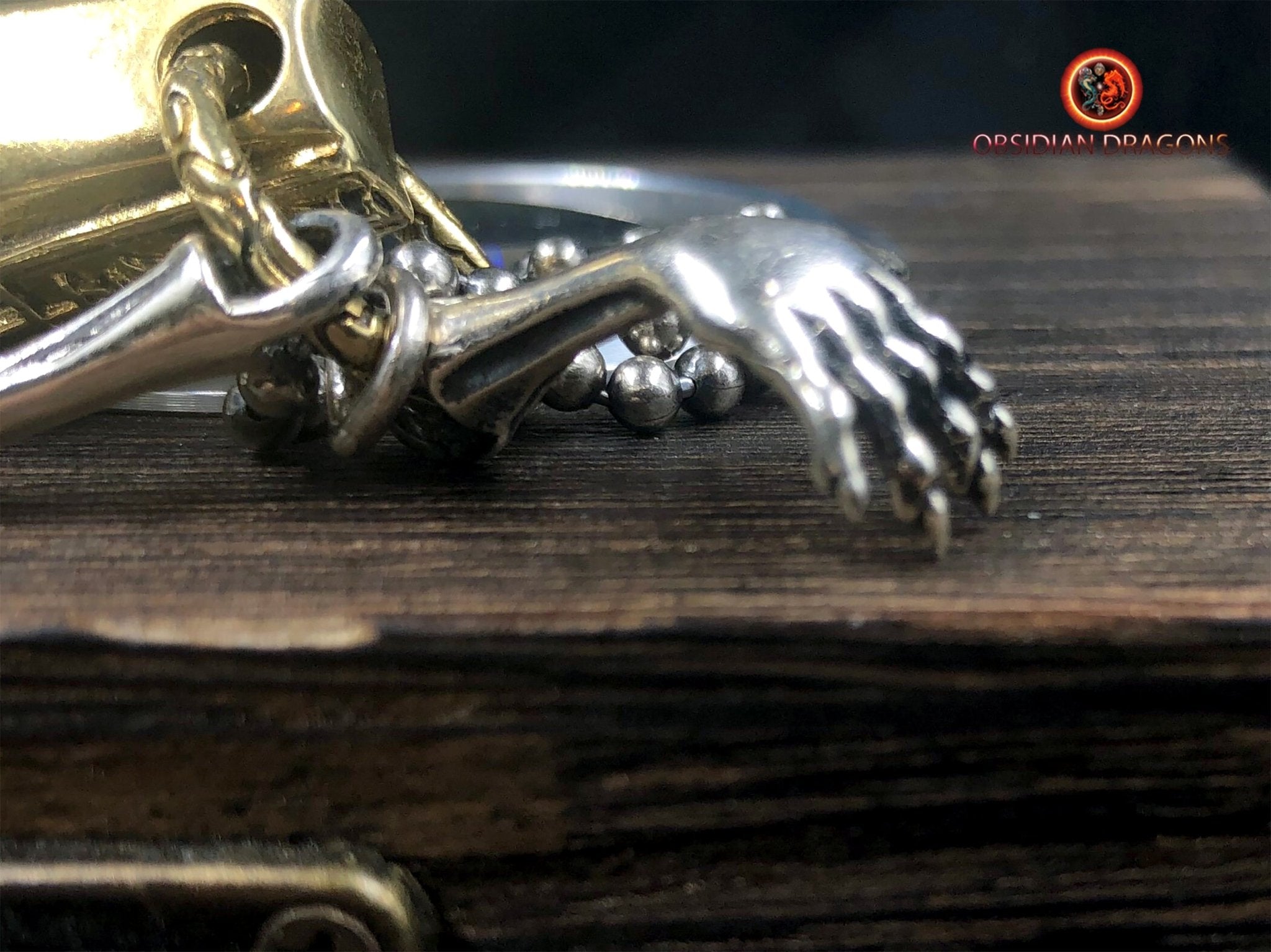 Pendentif de protection Feng Shui- Hei Wu Chang – obsidian dragons
